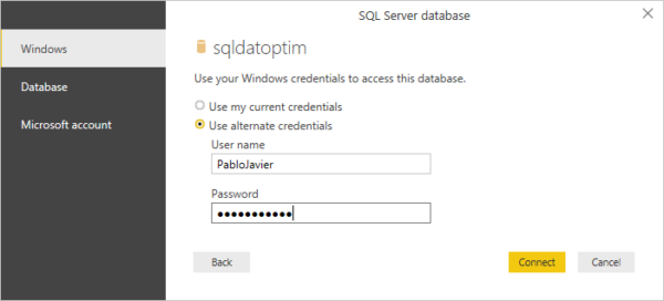 Usar Power BI con SQL Server on premise - DATOPTIM