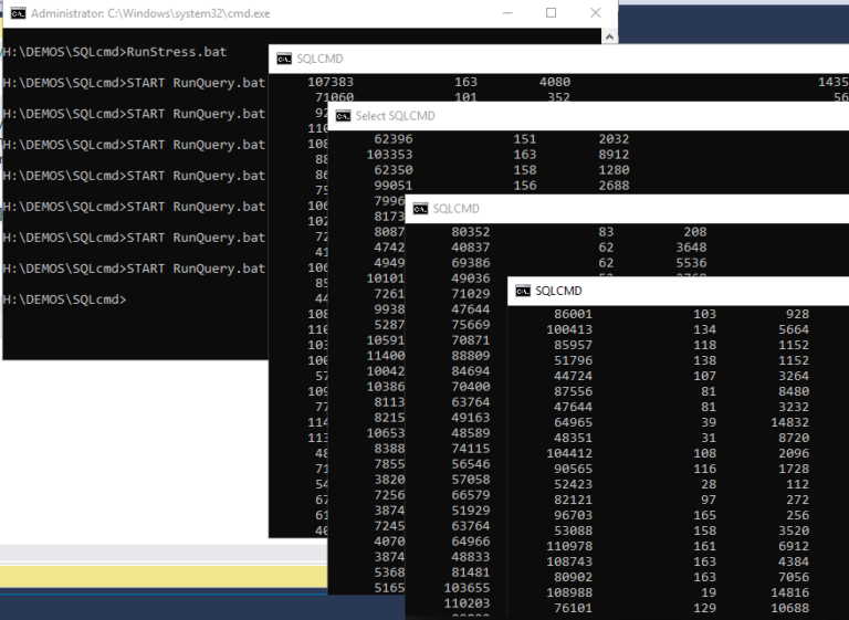 Pruebas de estres en SQL Server con SQLCMD - DATOPTIM