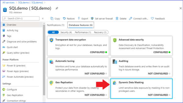 How to mask data in Azure SQL Database - DATOPTIM