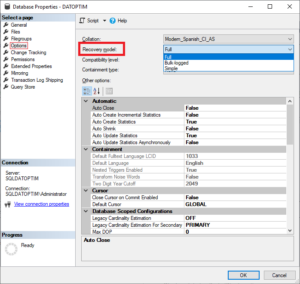 Full vs Simple en Base de Datos SQL Server - DATOPTIM